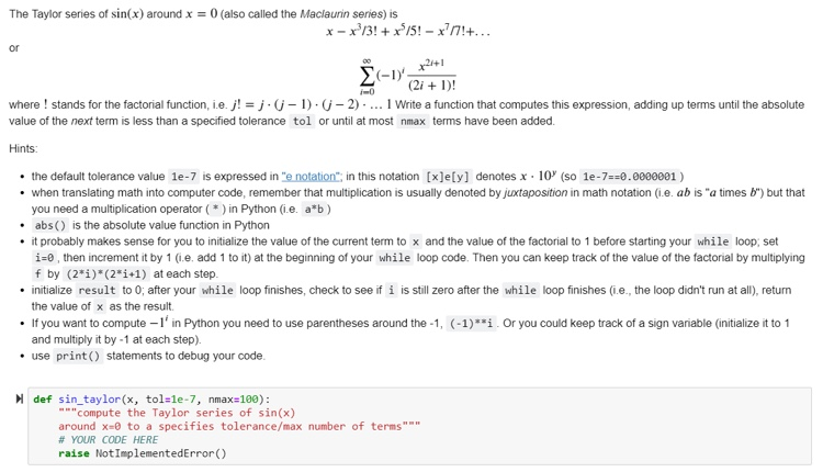 Solved The Taylor series of sin(x) around x = 0 (also called | Chegg.com