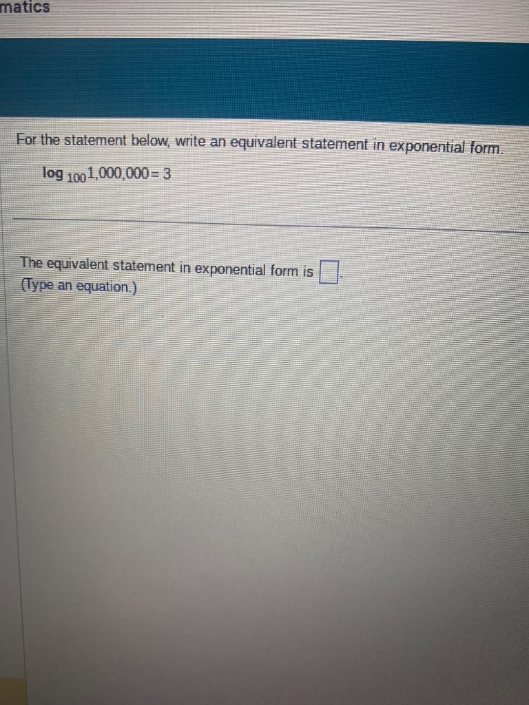 Solved For the statement below, write an equivalent | Chegg.com