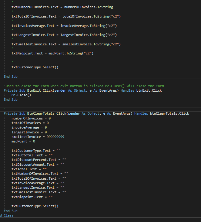 Solved Select Case customerType Case "R", "r" Select Case | Chegg.com