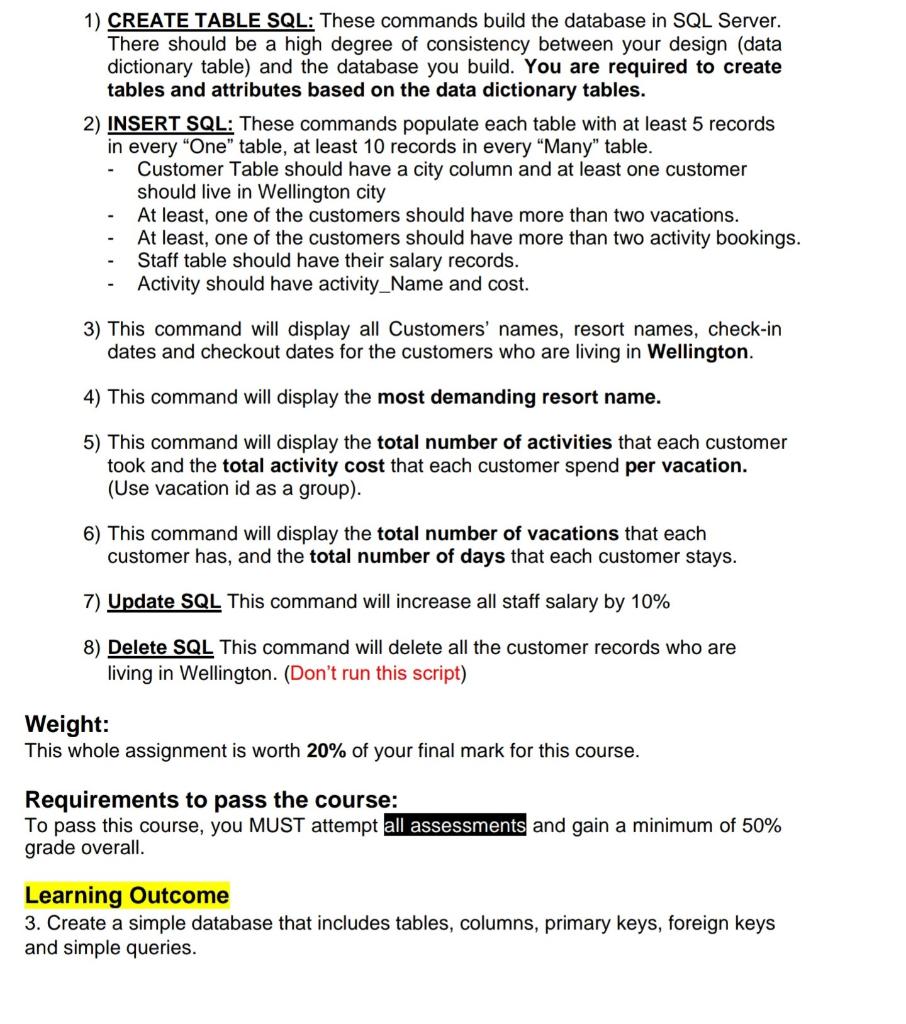 Solved Hi. The Task is to create a Table SQL based on the | Chegg.com