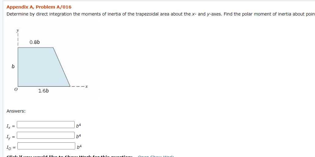 Solved Appendix A, Problem A/016 Determine by direct | Chegg.com