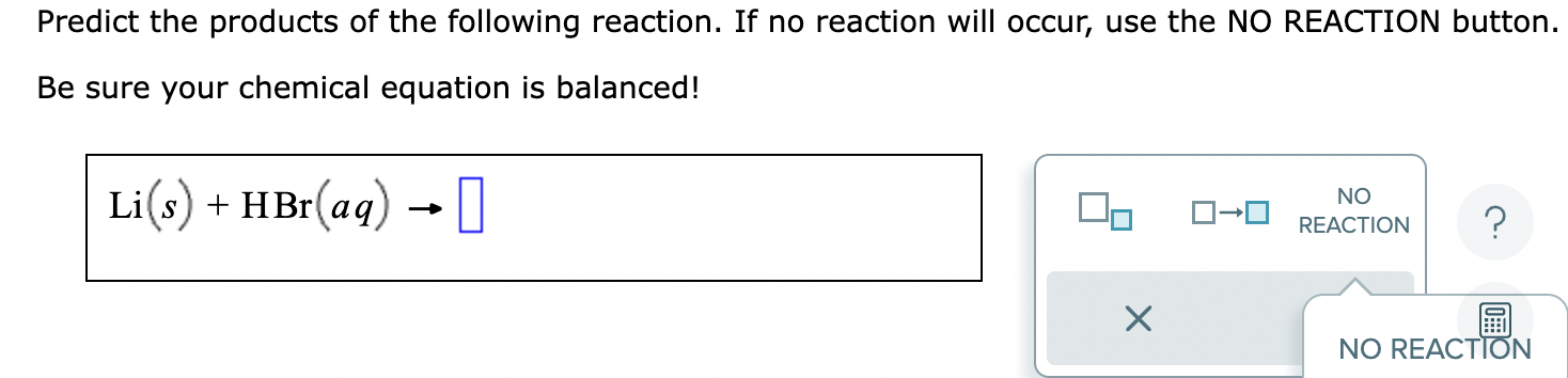 Solved Predict the products of the following reaction. If no | Chegg.com