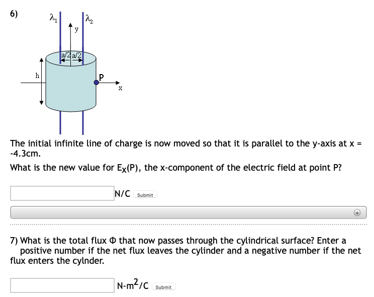 Solved An infinite line of charge with charge density A1 = | Chegg.com