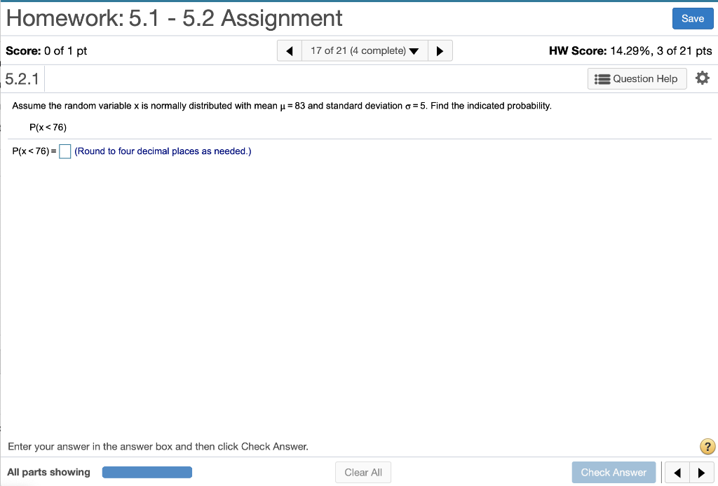 Solved Homework 5 1 5 2 Assignment Save Score 0 Of 1 Pt