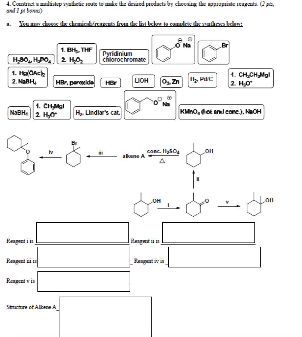 Solved 4. Construct a multistep synthetic route to make the | Chegg.com