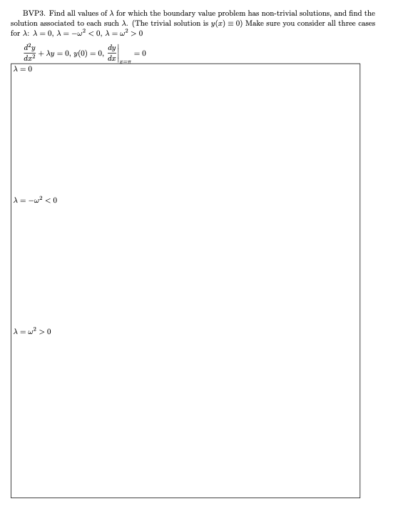 Solved 6 Three important BVPs essential to solve partial | Chegg.com
