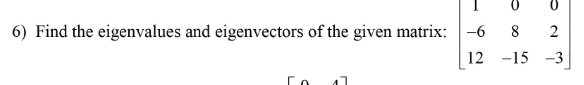 Solved Find the eigenvalues and eigenvectors of the given | Chegg.com