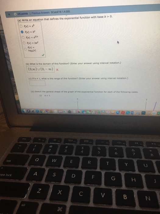 Solved ) Write an equation that defines the exponential | Chegg.com