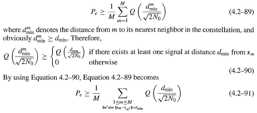 This is about union bound on the probability of error | Chegg.com