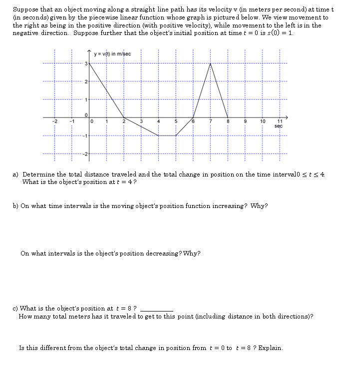 Suppose that an object moving along a straight line | Chegg.com