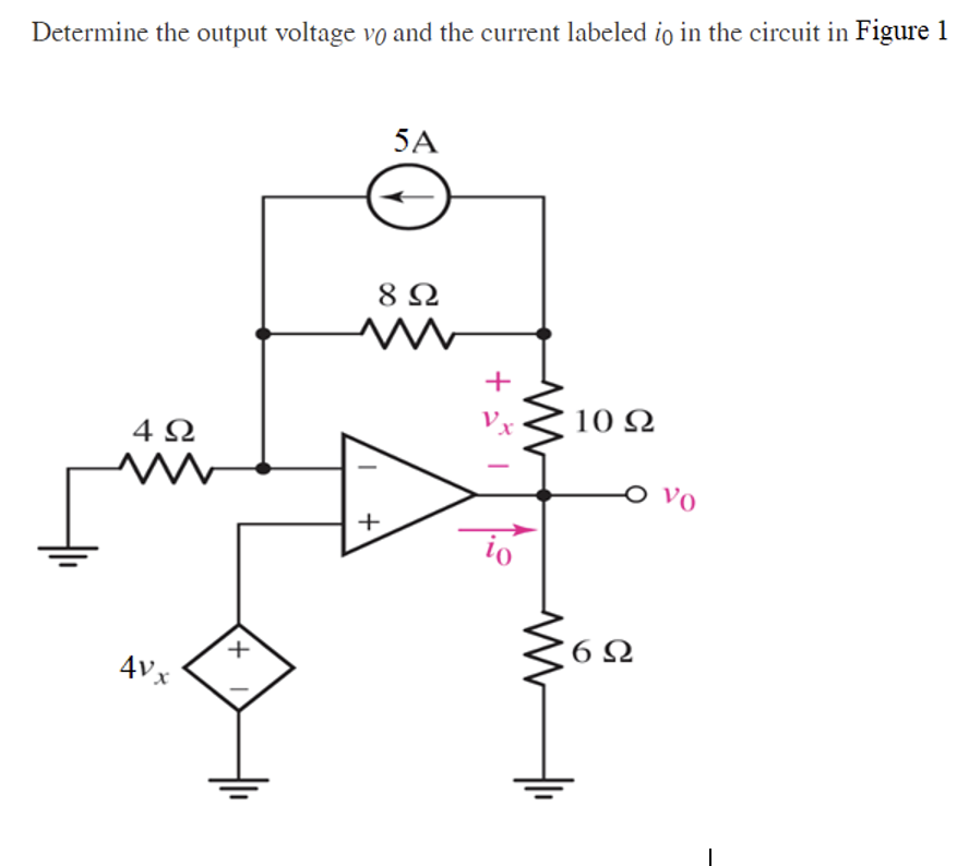 Solved Determine the output voltage v0 and the current | Chegg.com