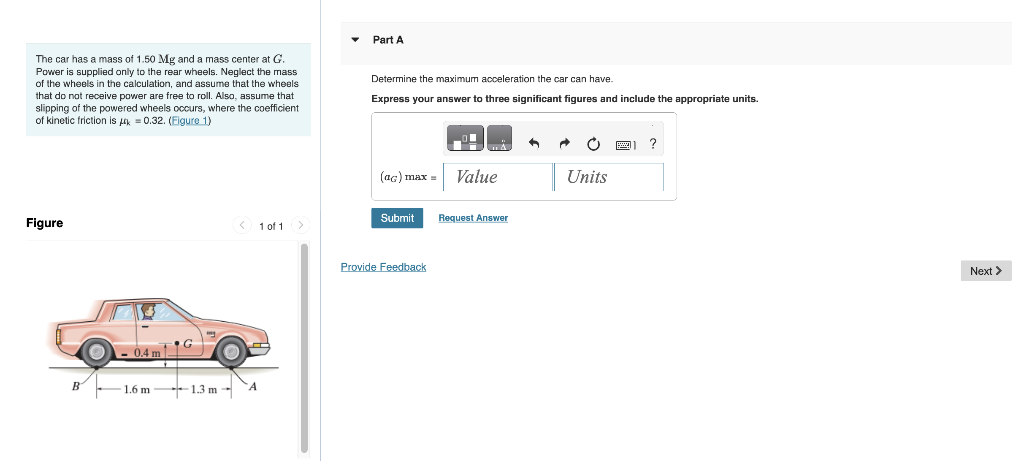 Solved The car has a mass of 1.50Mg and a mass center at G. | Chegg.com