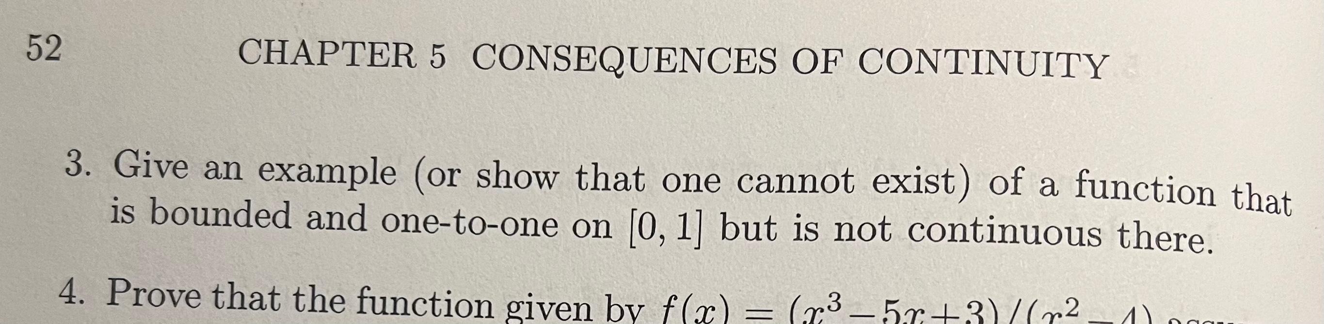 Solved 52 CHAPTER 5 CONSEQUENCES OF CONTINUITY 3. Give an | Chegg.com