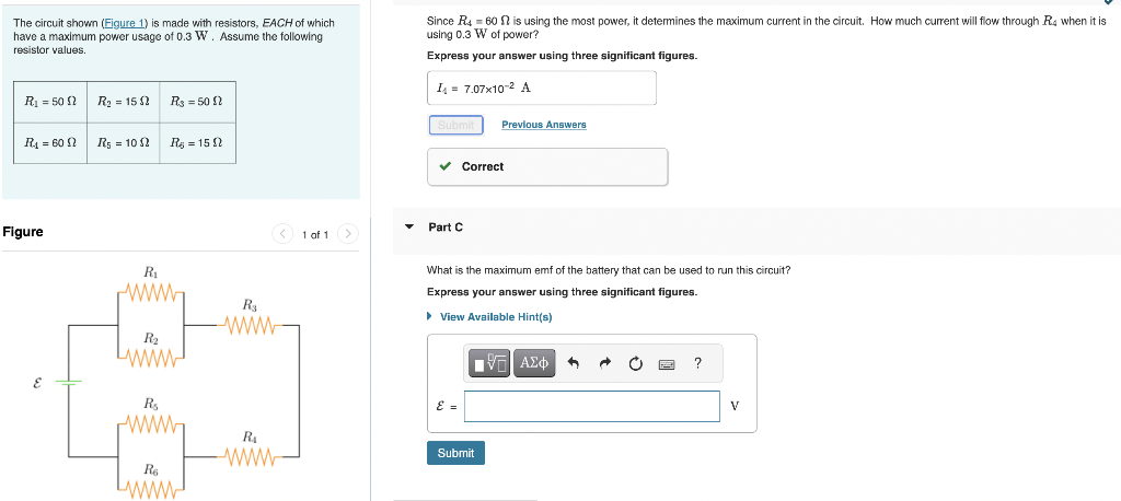 Solved The circuit shown (Figure 1) is made with resistors, | Chegg.com
