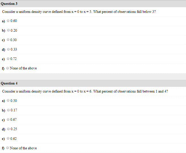 Solved Question 3 Consider a uniform density curve defined | Chegg.com