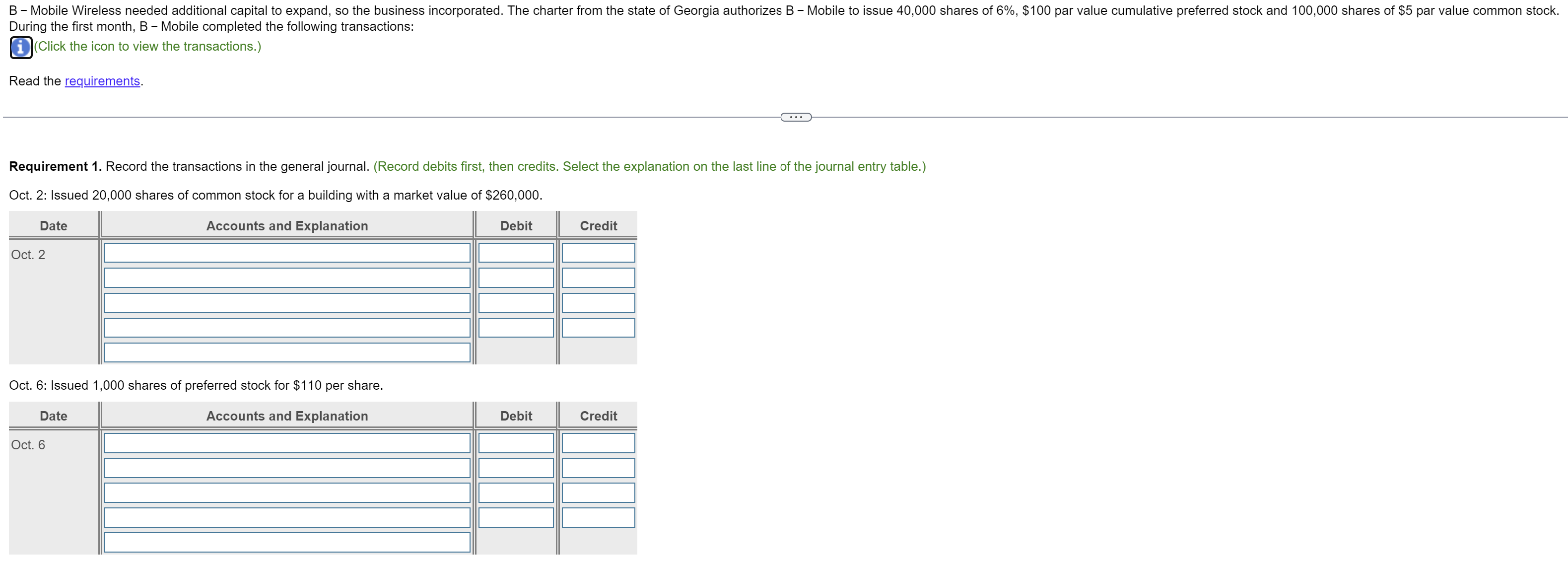 Solved More info \begin{tabular}{ll} \hline Oct. 2 & Issued | Chegg.com