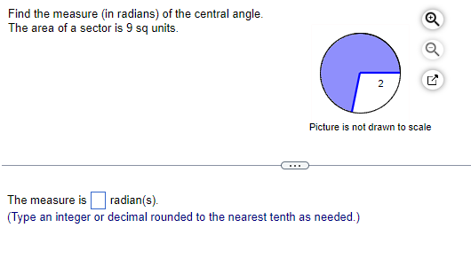 Solved Use the figure to determine the radian measure of | Chegg.com