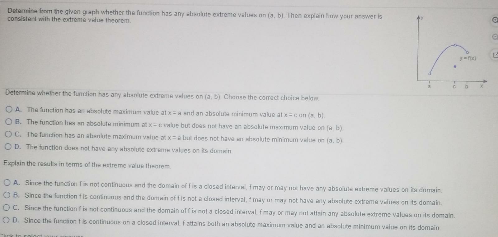 Solved Determine from the given graph whether the function | Chegg.com