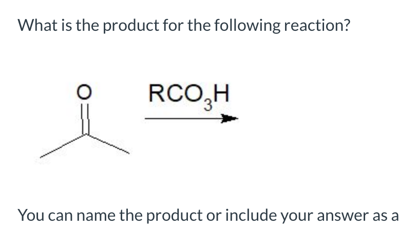 Solved What is the product for the following reaction? RCOH | Chegg.com