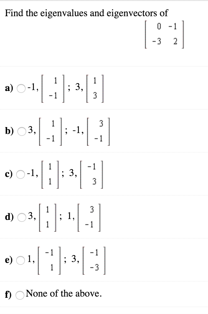 Solved Find the eigenvalues and number of independent | Chegg.com