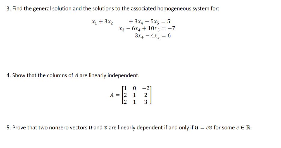 Solved Find the general solution and the solutions to the | Chegg.com