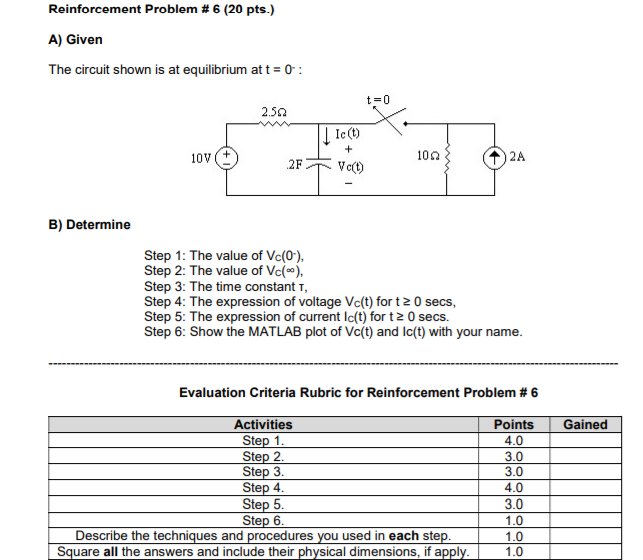 Solved Reinforcement Problem 6 20 Pts A Given The Chegg