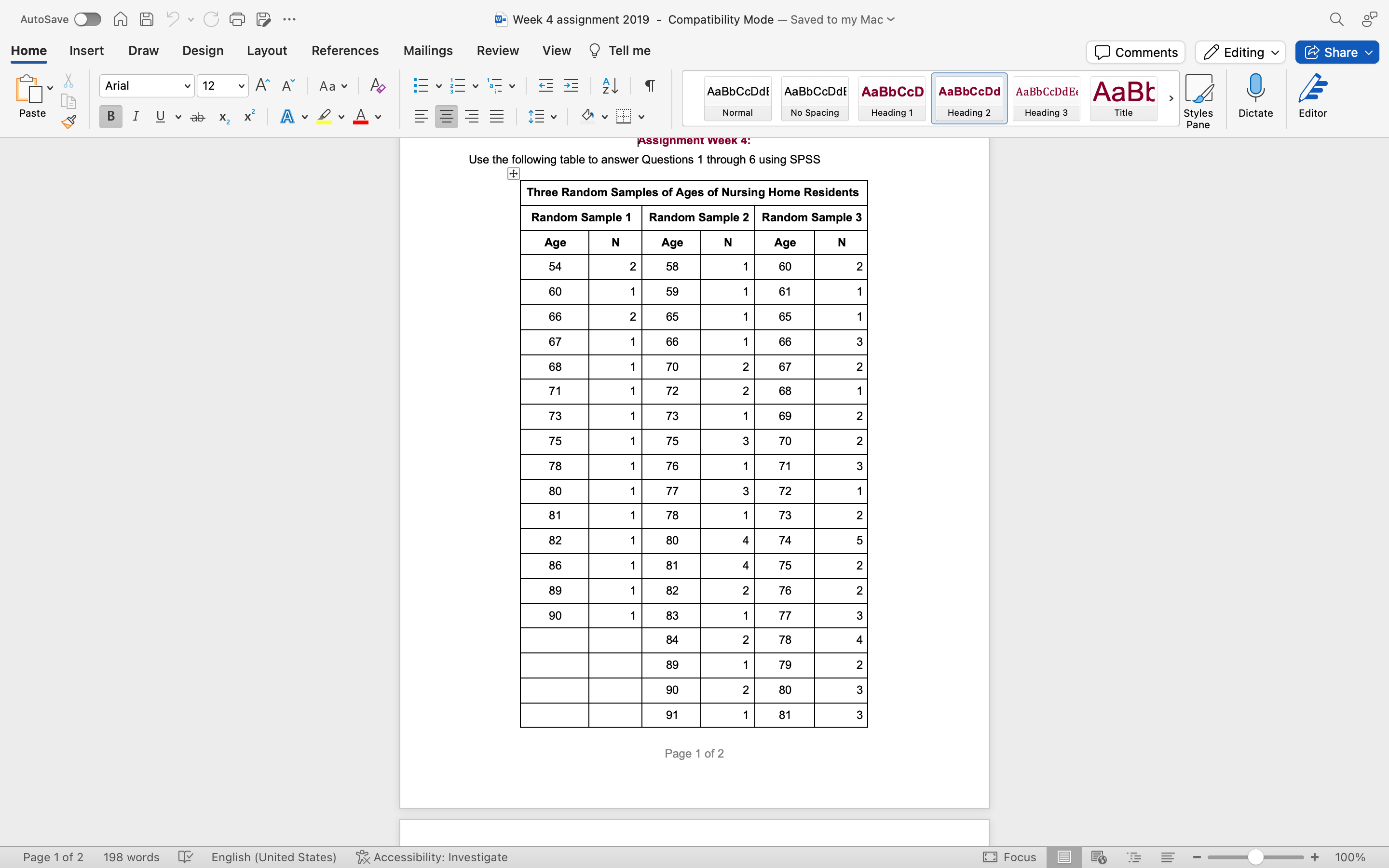 Solved Use the following table to answer Questions 1 through | Chegg.com