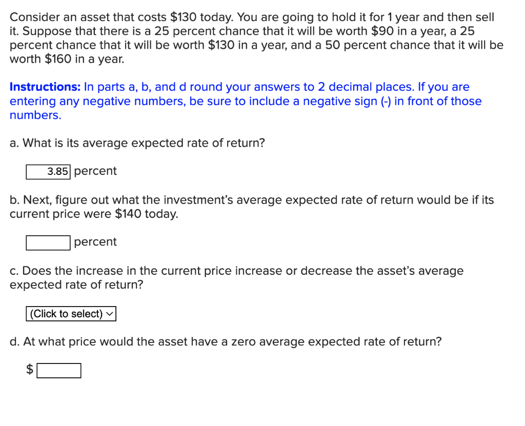 Solved it. Suppose that there is a 25 percent chance that it | Chegg.com
