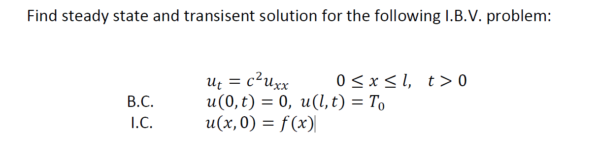 Solved Find steady state and transisent solution for the | Chegg.com
