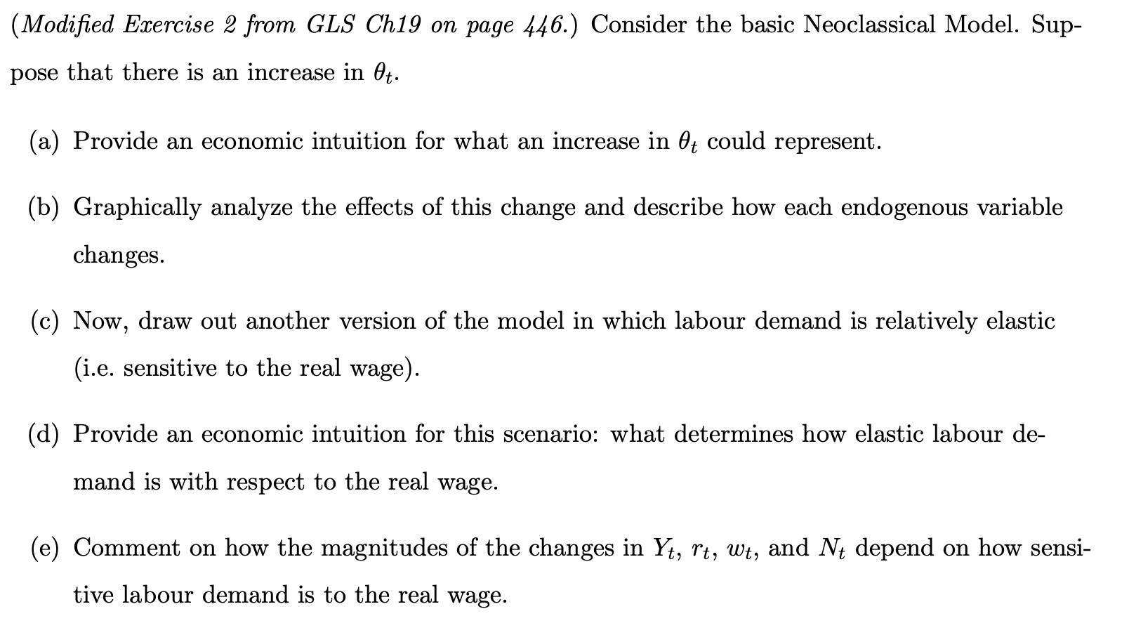 Solved (Modified Exercise 2 ﻿from GLS Ch19 ﻿on page 446.) | Chegg.com
