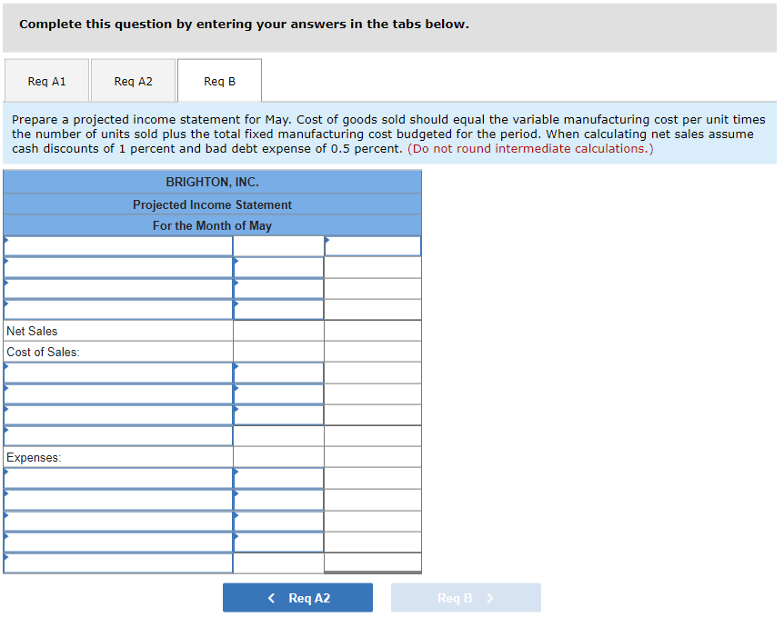 Solved Problem 13-61 (Static) Comprehensive Budget Plan (LO | Chegg.com