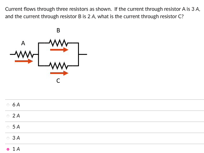 Solved Current flows through three resistors as shown. If | Chegg.com