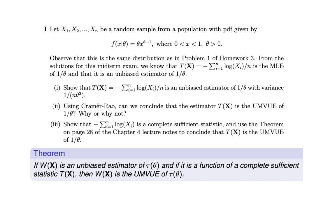 Solved Let X1, X2, ..., Xn be a random sample from a | Chegg.com