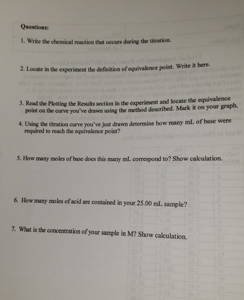 Solved Pre-Lab Assignment for Experiment 19:Titration Curves | Chegg.com