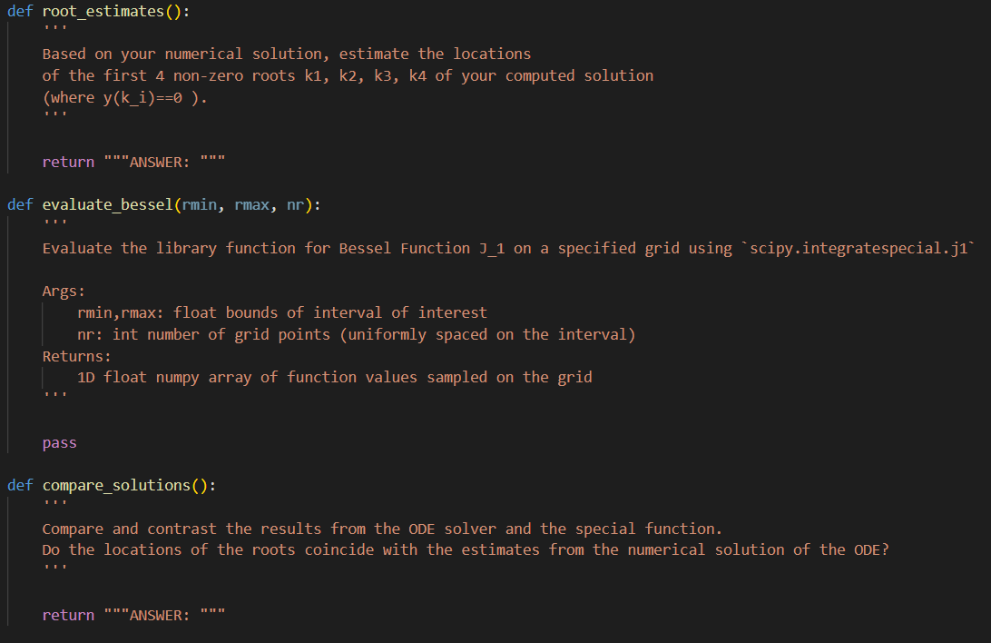 Solved 1) Explore the docs for scipy.integrate. Your goal | Chegg.com