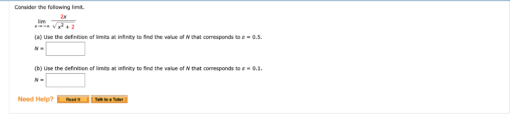 Solved Consider the following limit. 2x m+2 im_ (a) Use the | Chegg.com