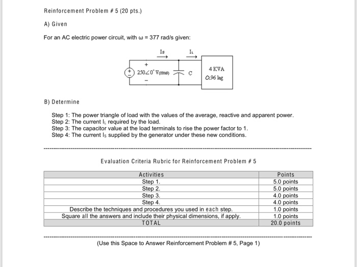 Solved Reinforcement Problem # 5 (20 pts.) A) Given For an | Chegg.com