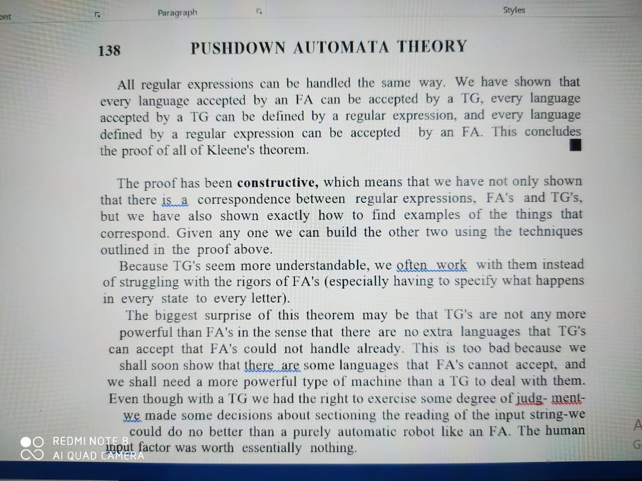 ont Styles Paragraph 138 PUSHDOWN AUTOMATA THEORY All | Chegg.com