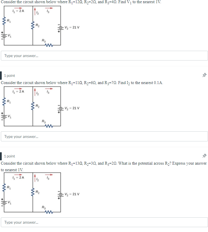 Solved Consider the circuit shown below where R1=12Ω,R2=2Ω, | Chegg.com