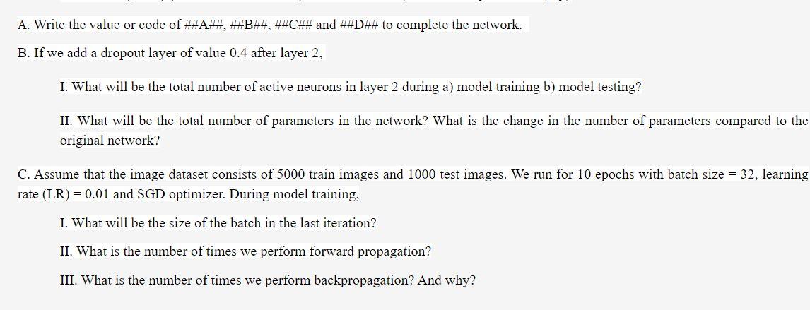 Solved Consider the following DNN for image classification | Chegg.com
