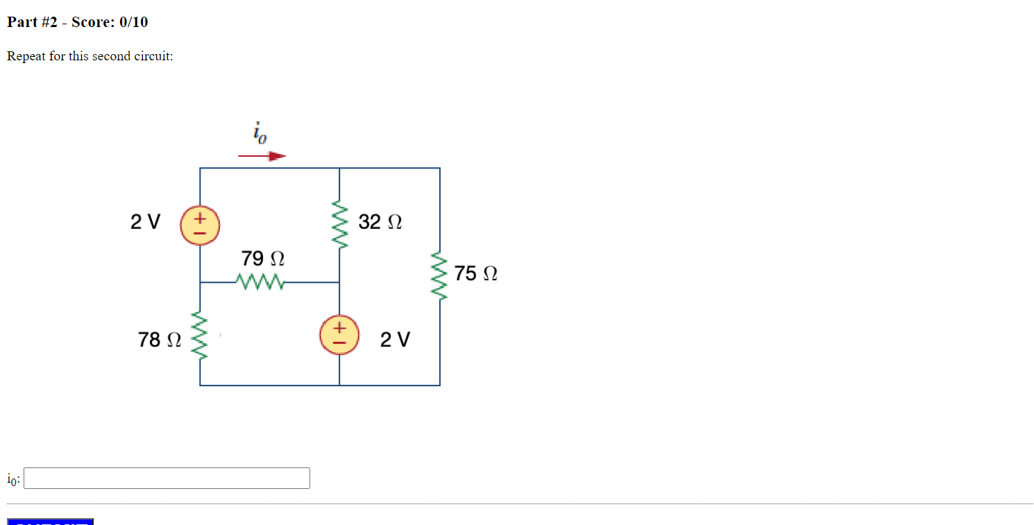 Solved Using mesh analysis, find the current labelled i0 in | Chegg.com