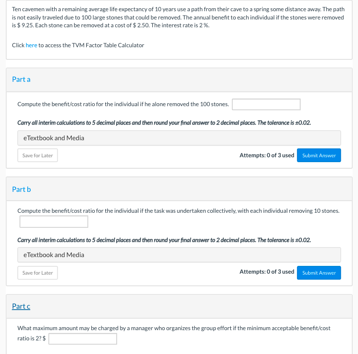 Solved Ten cavemen with a remaining average life expectancy | Chegg.com