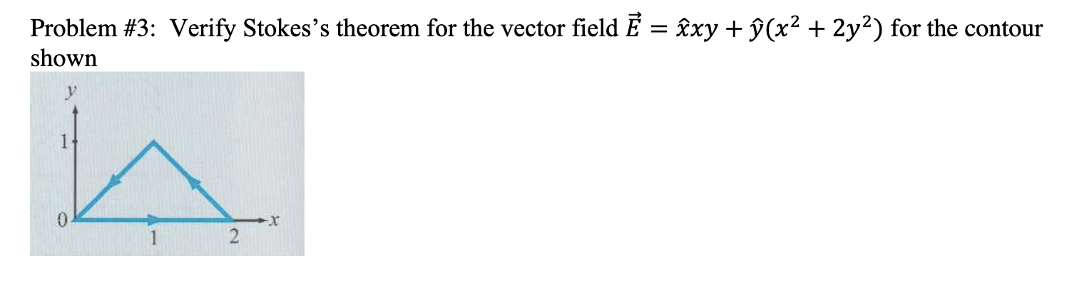 Solved Problem #3: Verify Stokes's theorem for the vector | Chegg.com