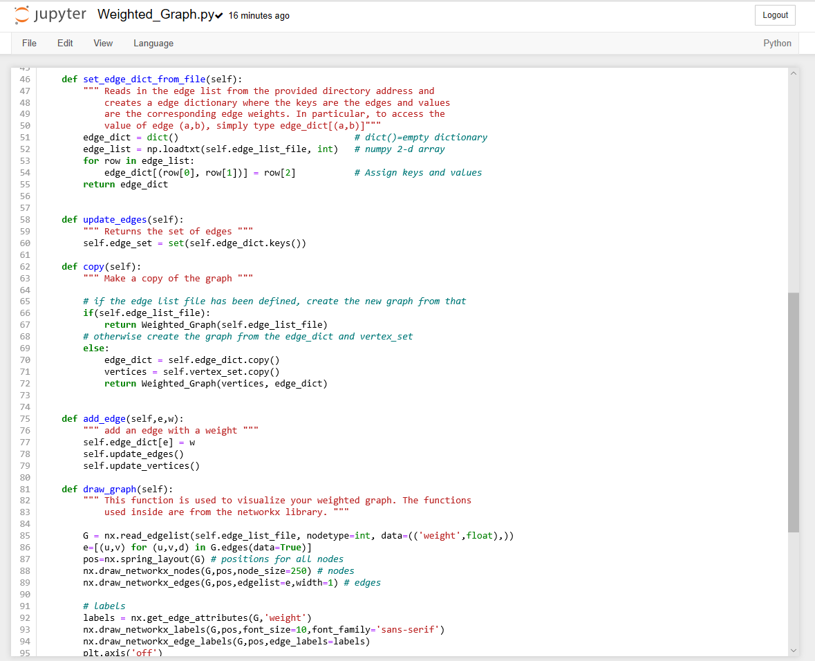 Need help on these 2 problems for python graph | Chegg.com