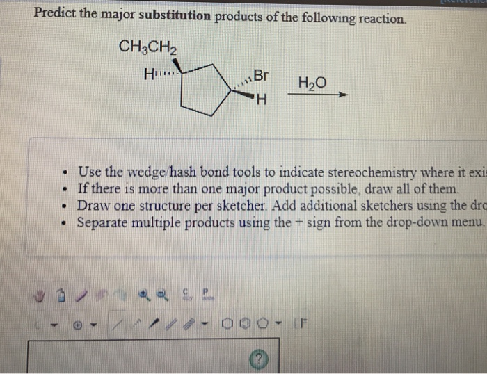 Solved the major substitution products of the following | Chegg.com