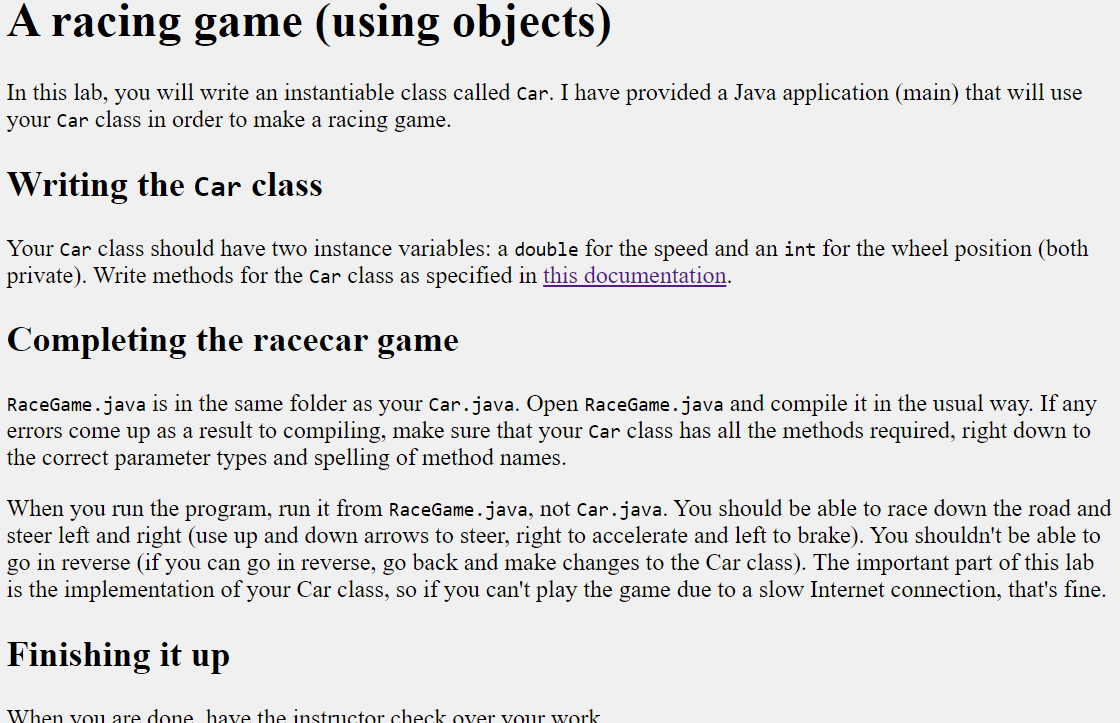 Solved In this lab, you will write an instantiable class | Chegg.com