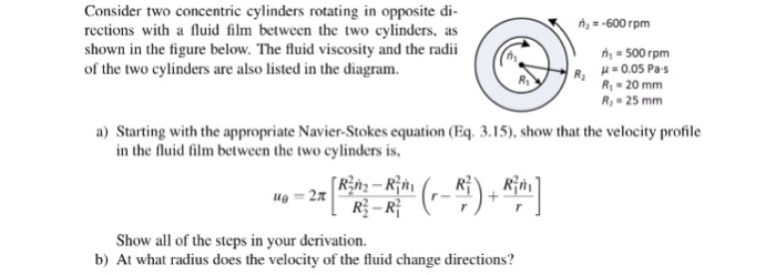 Solved Consider two concentric cylinders rotating in | Chegg.com