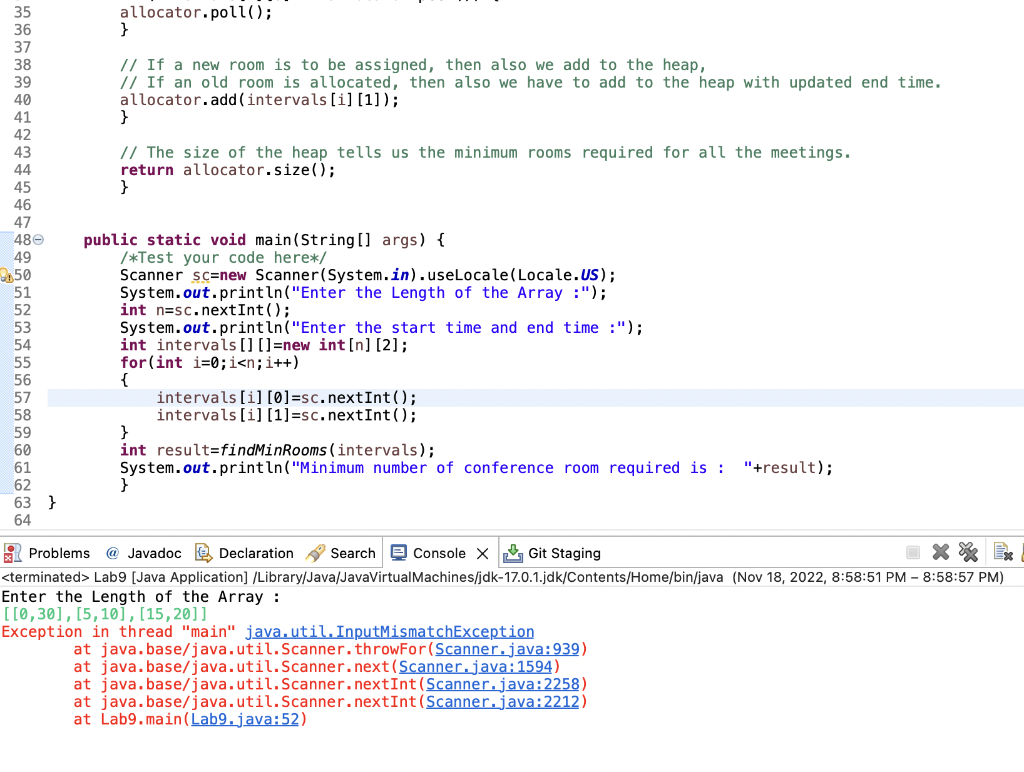 Solved In Java. How can I solve this error and complete this | Chegg.com