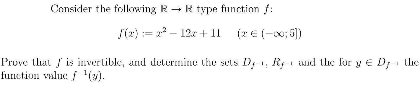 Solved Consider the following R → R type function f: f(x) := | Chegg.com