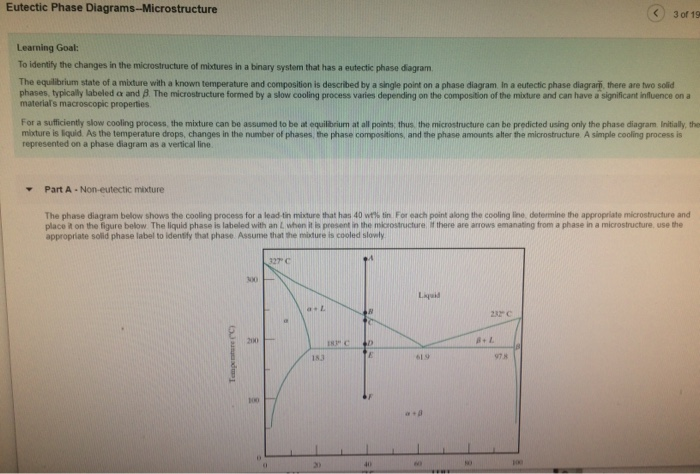 Solved Eutectic Phase Diagrams-Microstructure C3 of 19 | Chegg.com